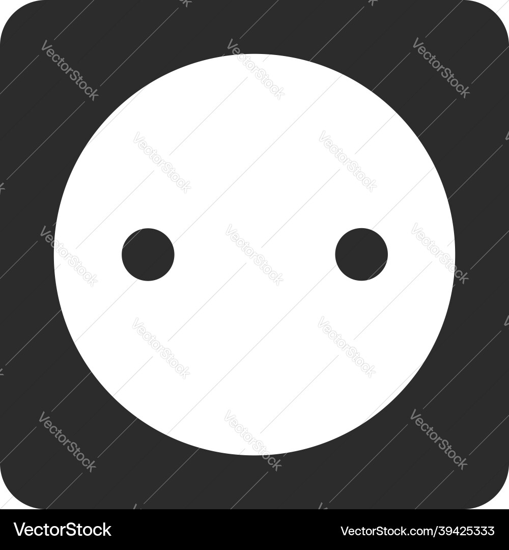 Icon of a square electrical outlet flat Royalty Free Vector