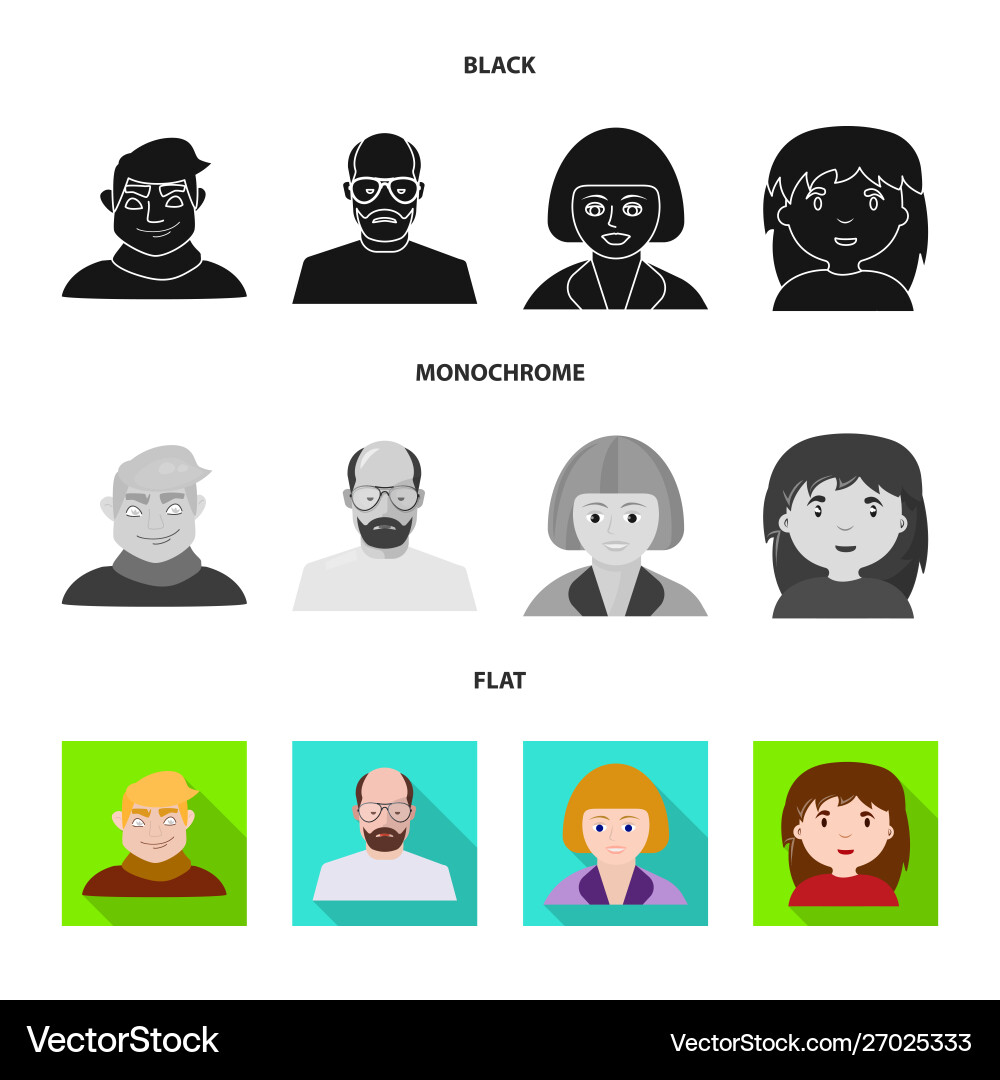 Isolated object avatar and person icon Royalty Free Vector