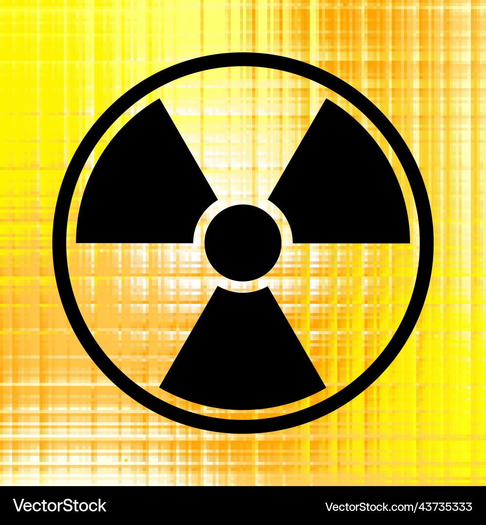 Nuclear radiation symbol on grunge wall Royalty Free Vector