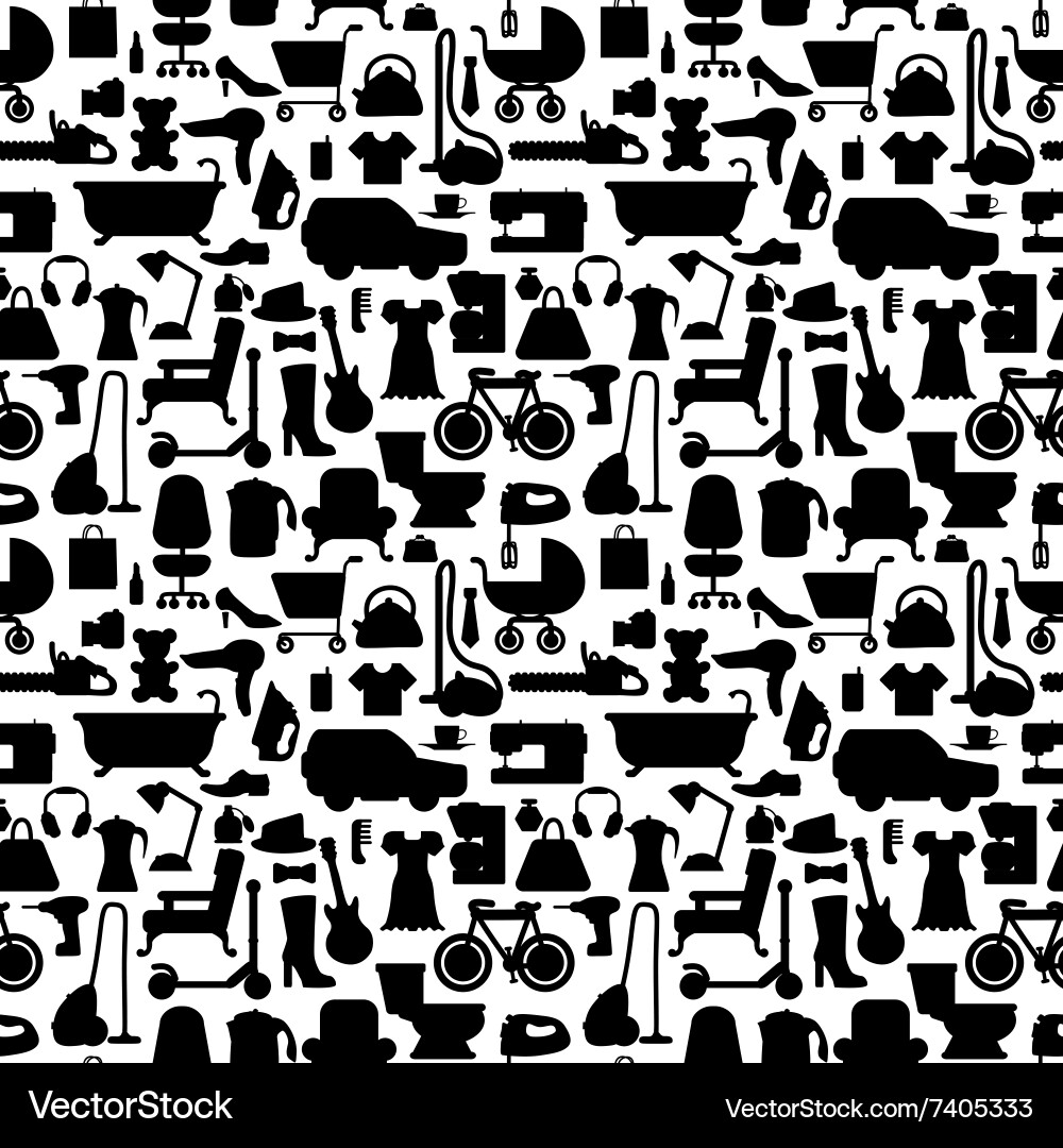 Shopping icons pattern with theme for sale Vector Image