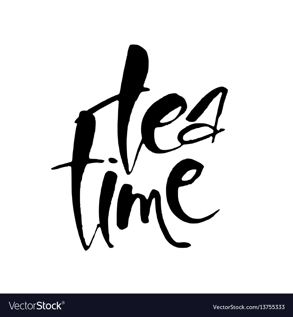 Tea time Royalty Free Vector Image - VectorStock