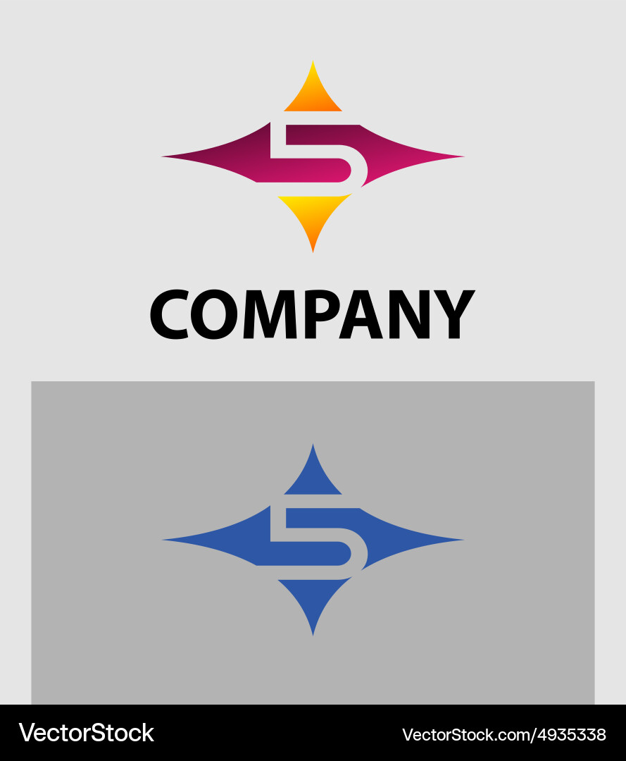 Abstract icons for number 5 logo Royalty Free Vector Image