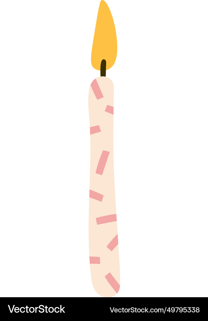 Candle for birthday cake Royalty Free Vector Image