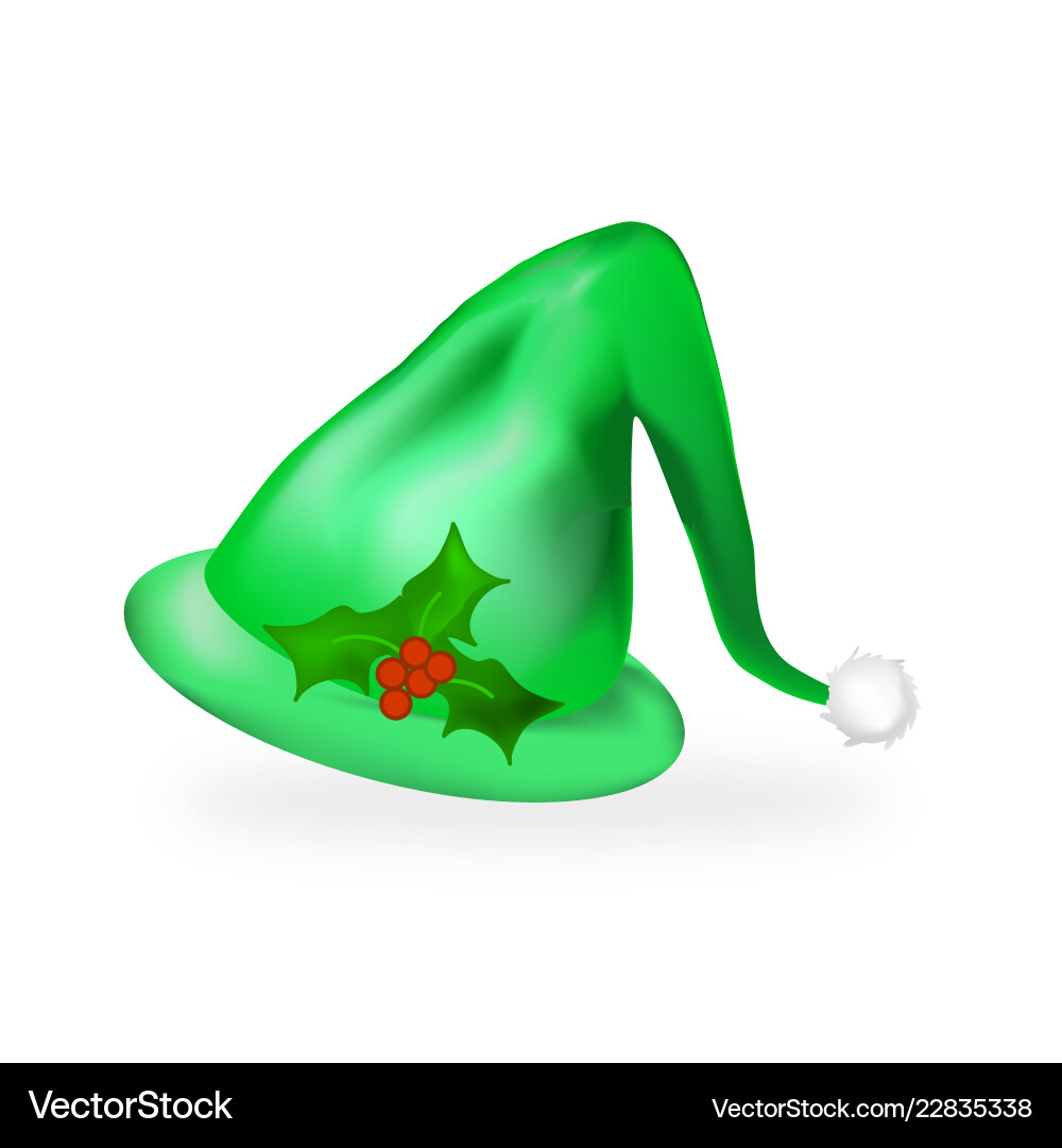 Christmas elf hat icon symbol design isolated Vector Image