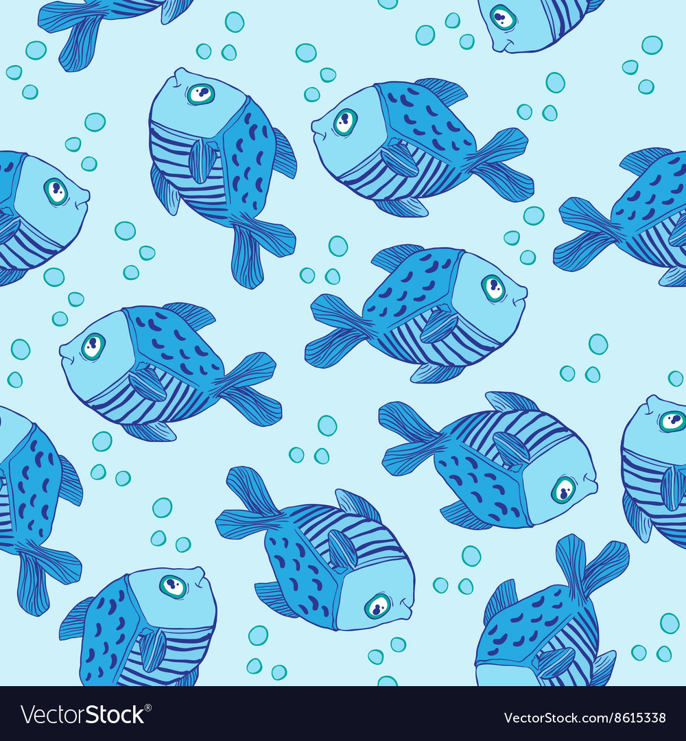 Cute Fish Patterns Fish Seamless Pattern Vector Art PNG, Cute Fish