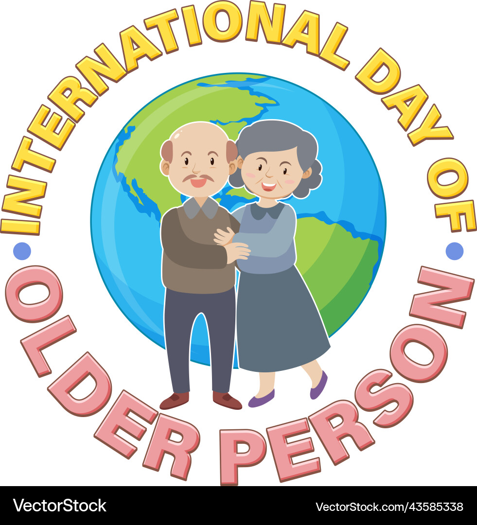 International day for older persons poster Vector Image