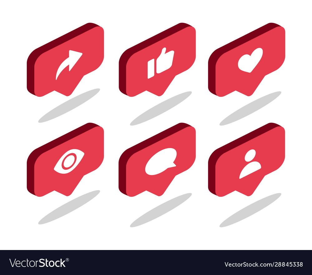 Isometric message bubbles Royalty Free Vector Image