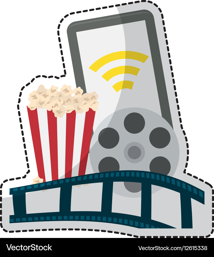 Movie or video related icon image Royalty Free Vector Image