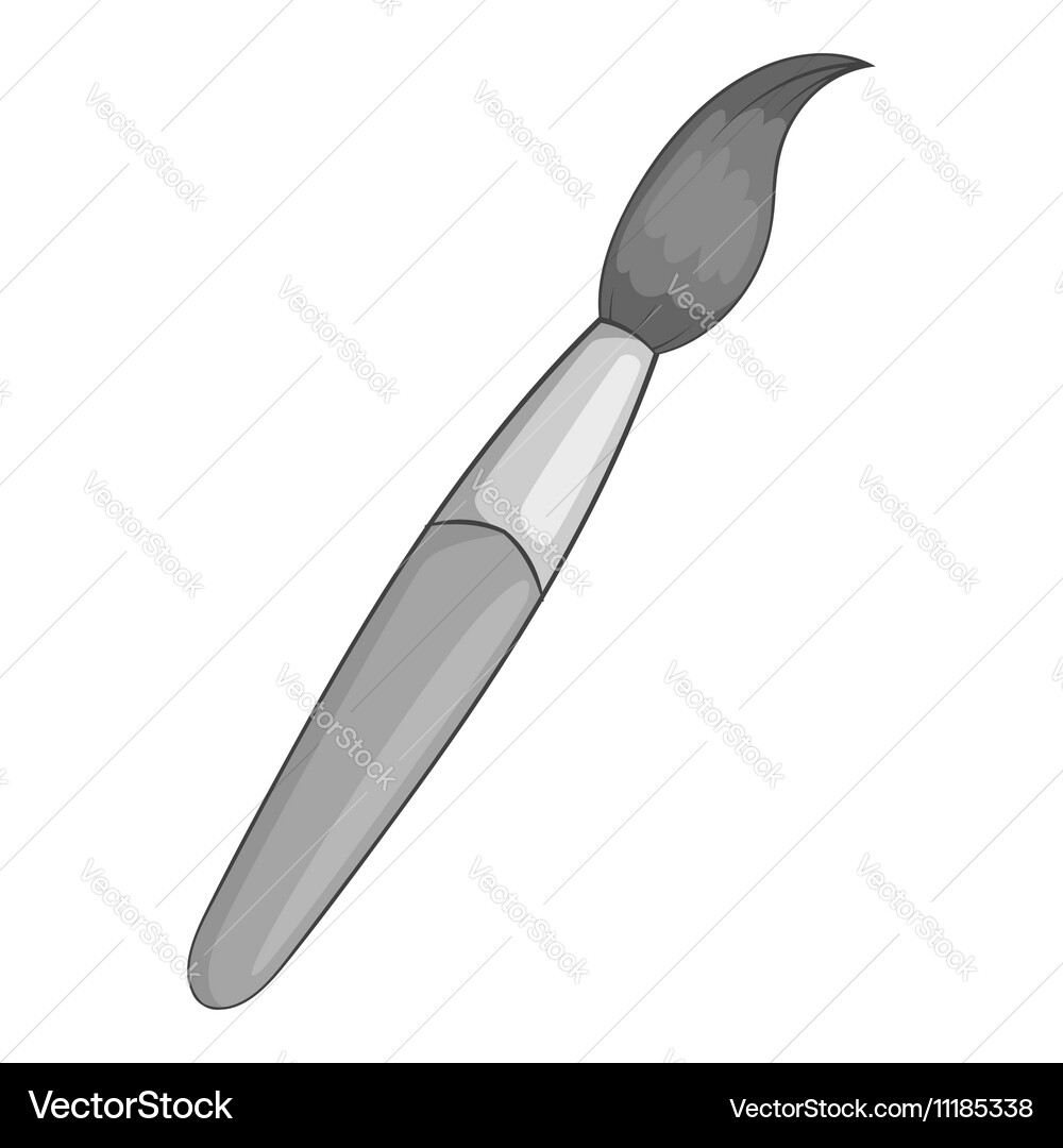 Paint brush icon gray monochrome style Royalty Free Vector