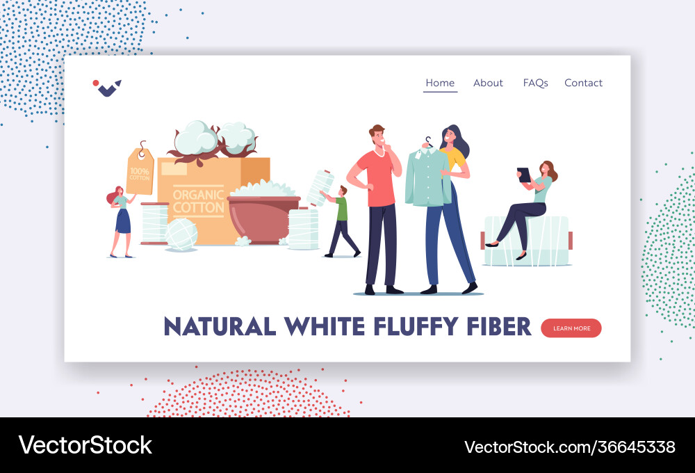 People use cotton fiber for producing ecological Vector Image