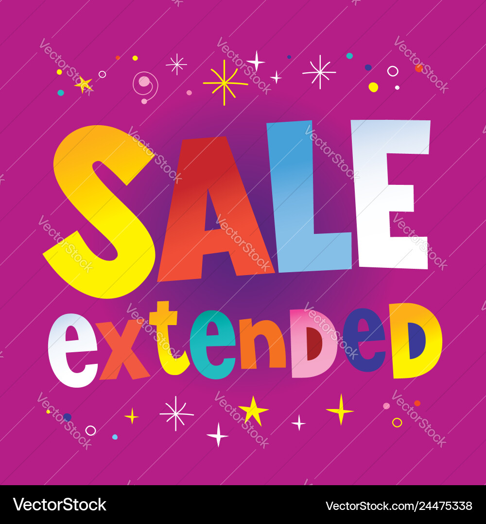 Sale extended banner poster Royalty Free Vector Image