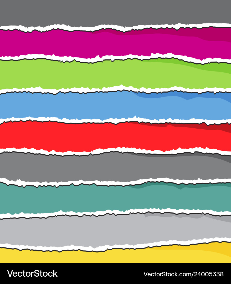 Torn edge ripped paper symbol icon design Vector Image