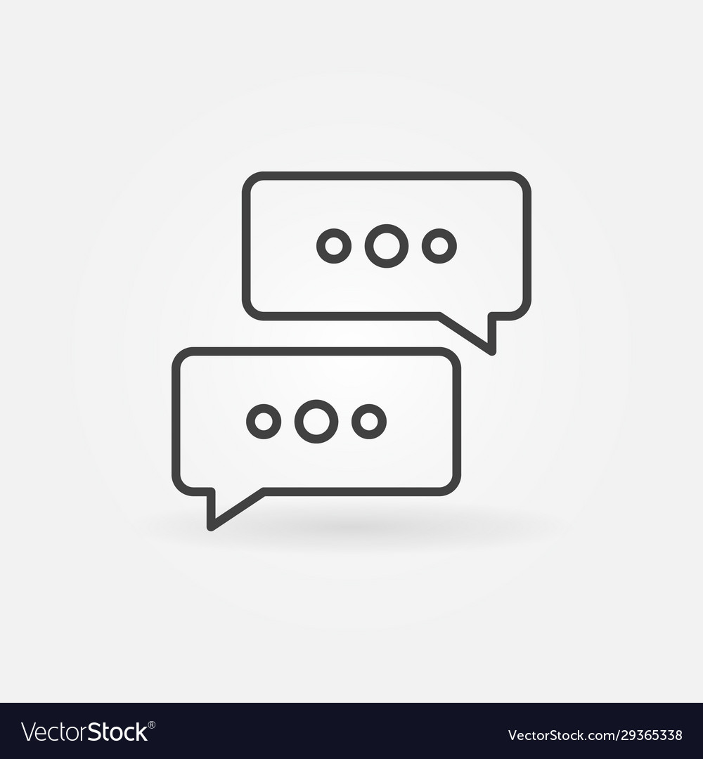 Two speech bubbles outline concept icon Royalty Free Vector