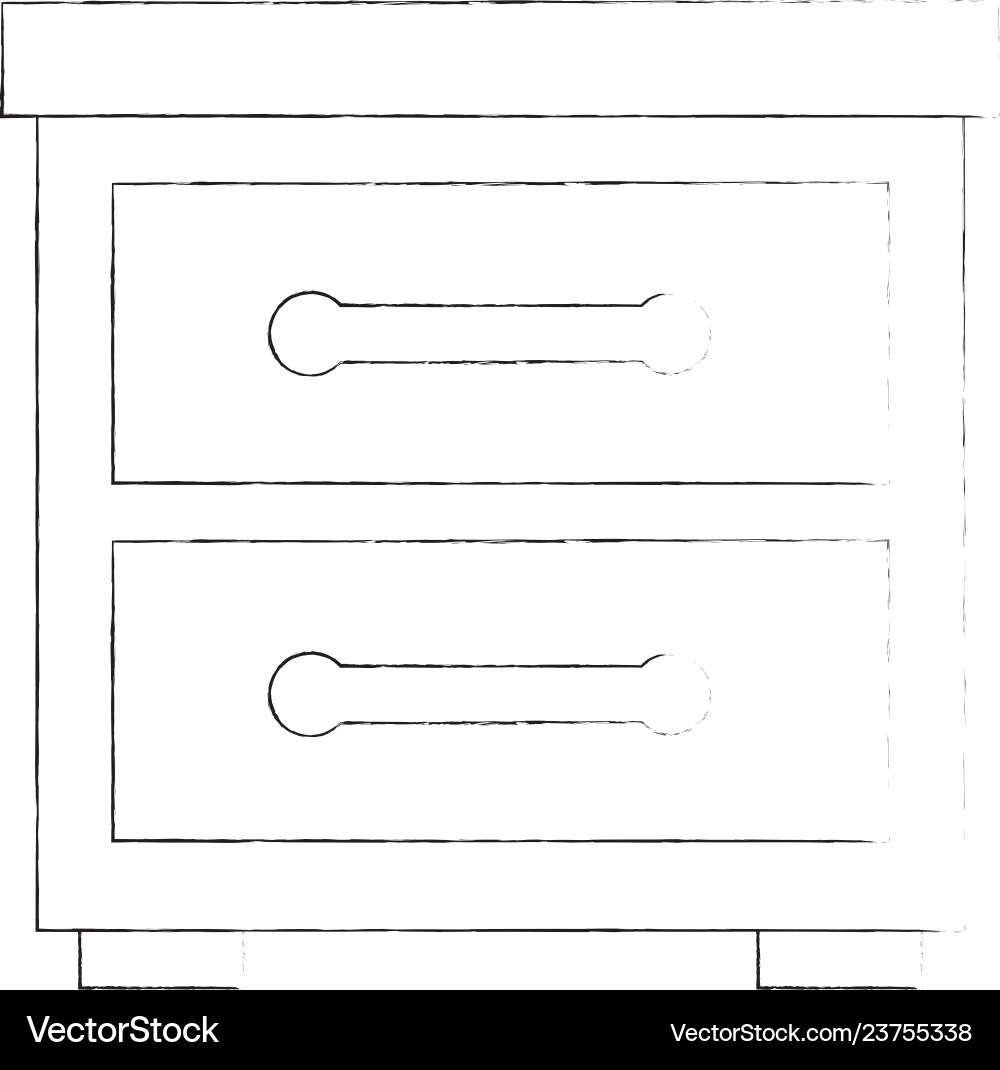 Wooden drawer isolated icon Royalty Free Vector Image