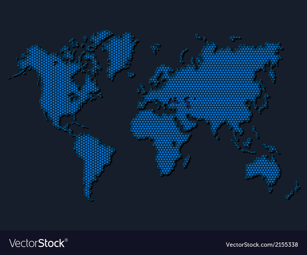 World map Royalty Free Vector Image - VectorStock