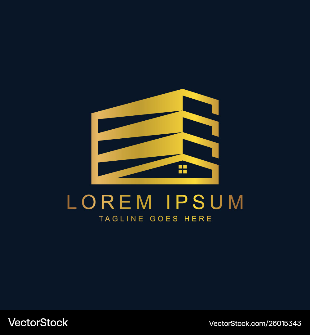 Building logo template Royalty Free Vector Image