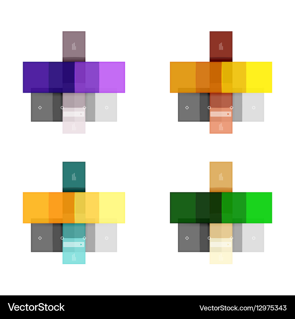 Colorful stripes infographic templates set Vector Image