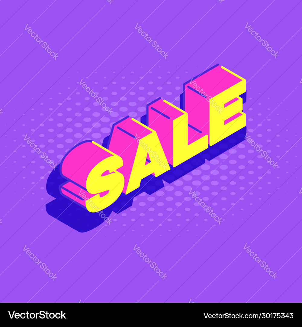 Isometric advertising promotion banner template Vector Image