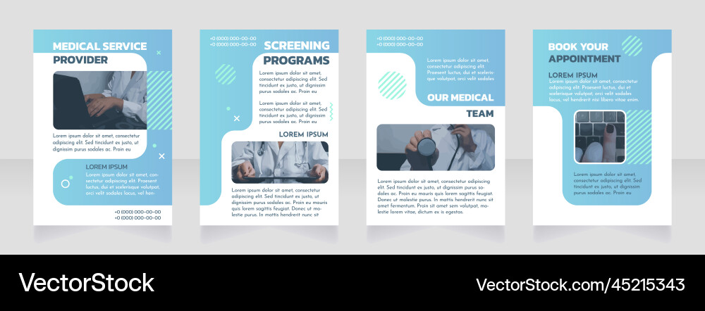 Medical service provider brochure design Vector Image