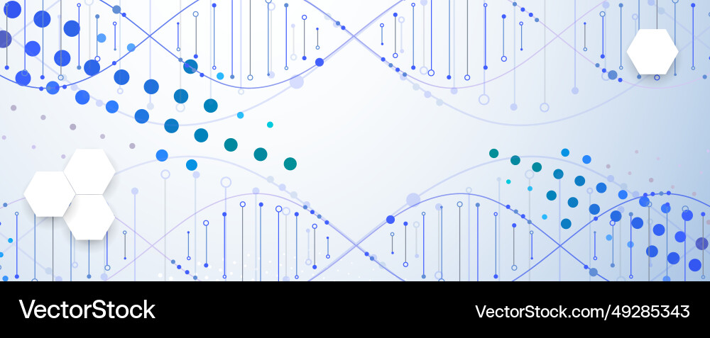 Science template wallpaper or banner with a dna Vector Image