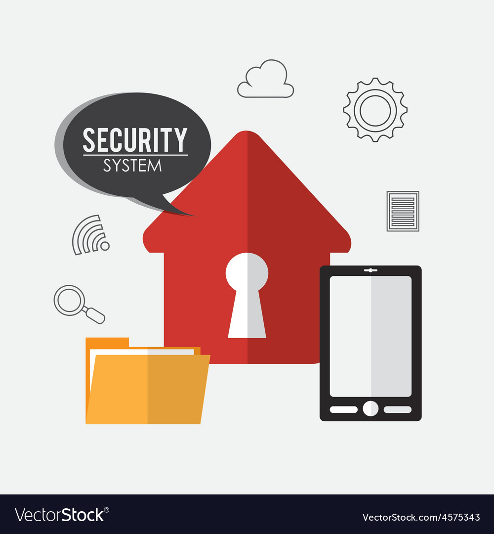 Security system design Royalty Free Vector Image