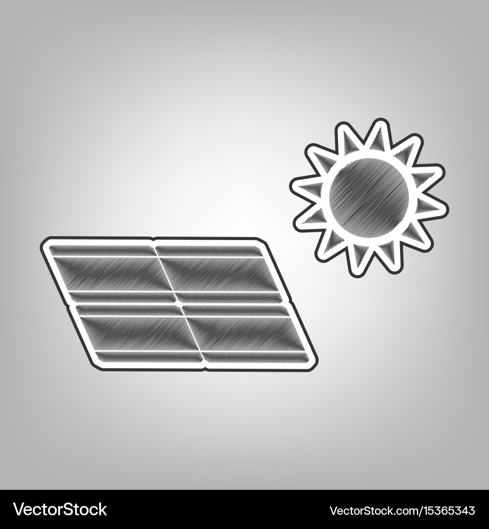 Solar energy panel eco trend concept sign Vector Image