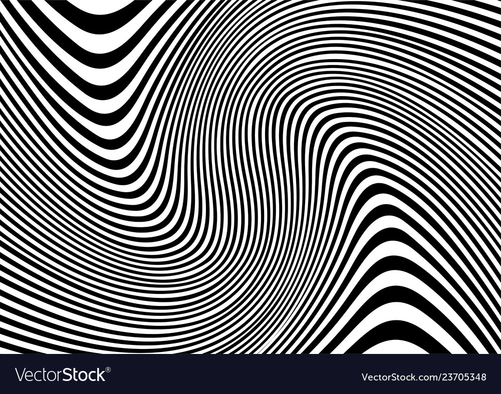 Abstract distorted lines black and white Vector Image Abstract distorted lines black and white Vector Image