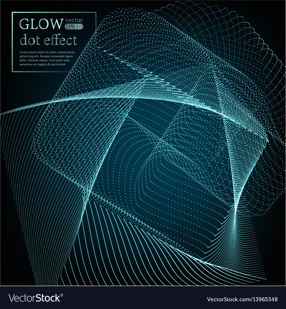 Array with dynamic particles 3d technology style Vector Image