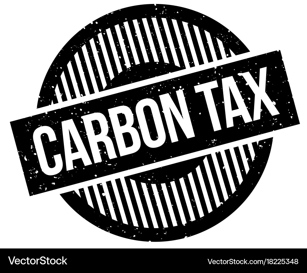 Carbon tax rubber stamp Royalty Free Vector Image