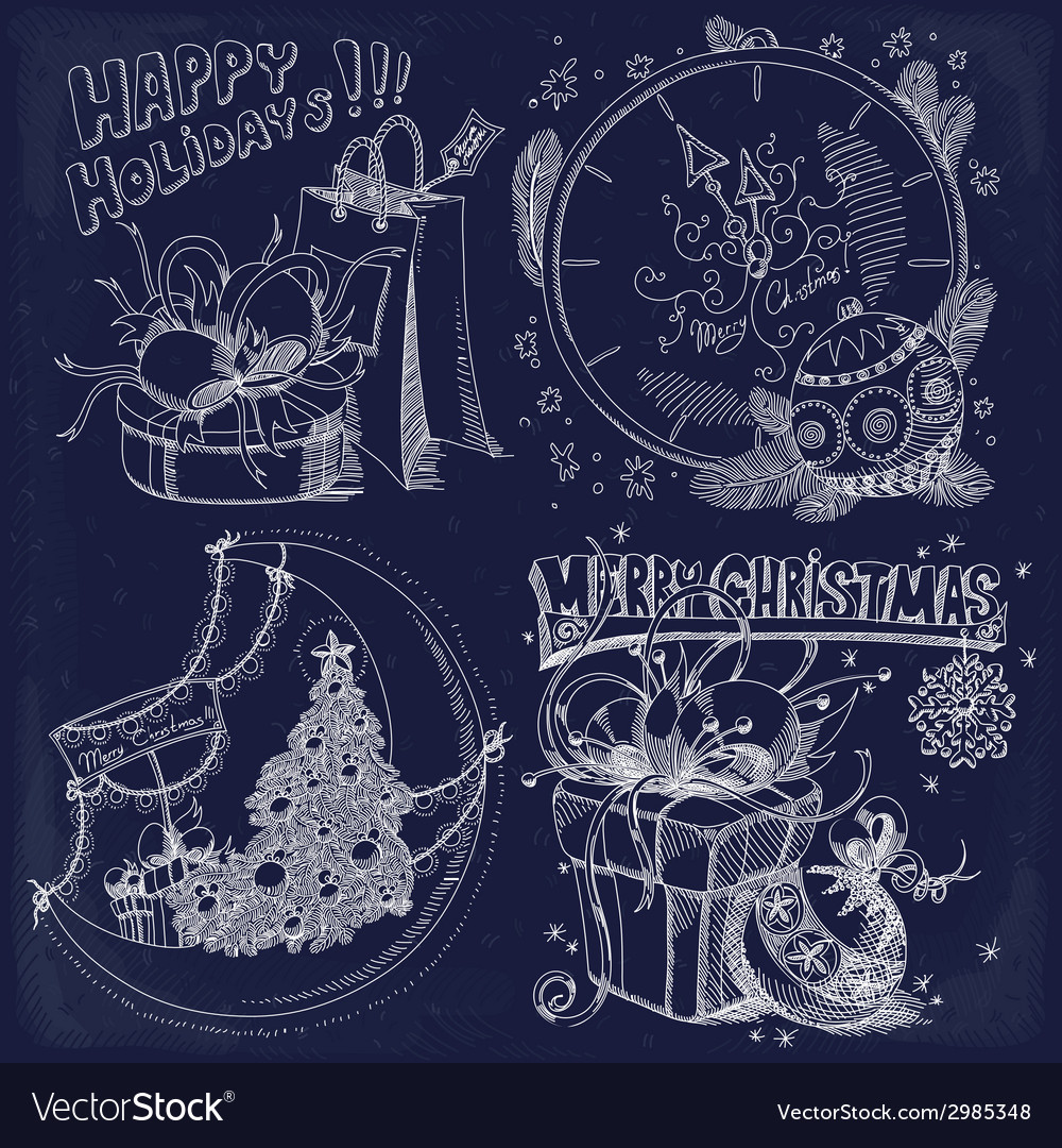 Christmas design elements Royalty Free Vector Image