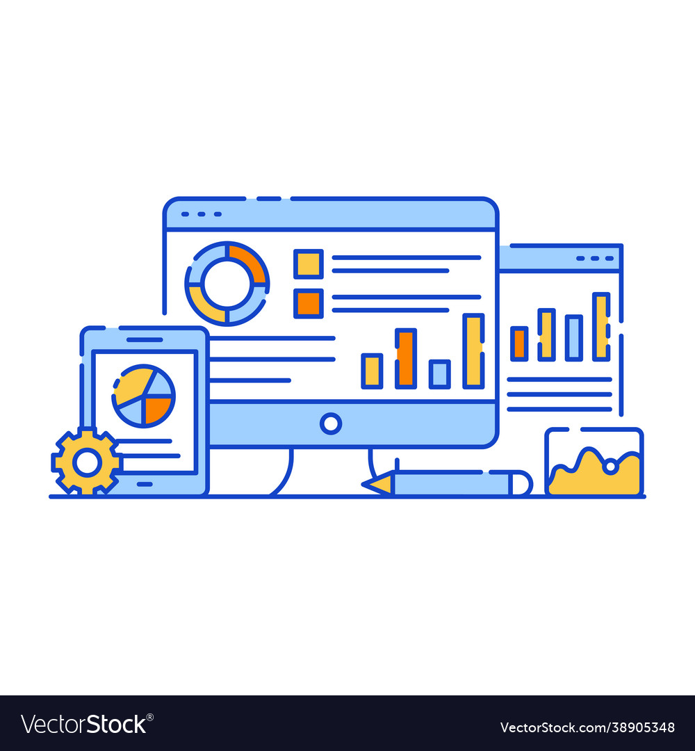 Client dashboard Royalty Free Vector Image - VectorStock