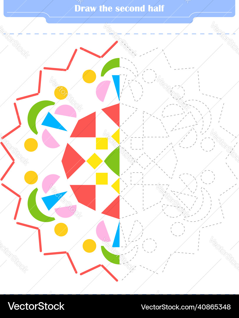 Educational game for children circle and color Vector Image