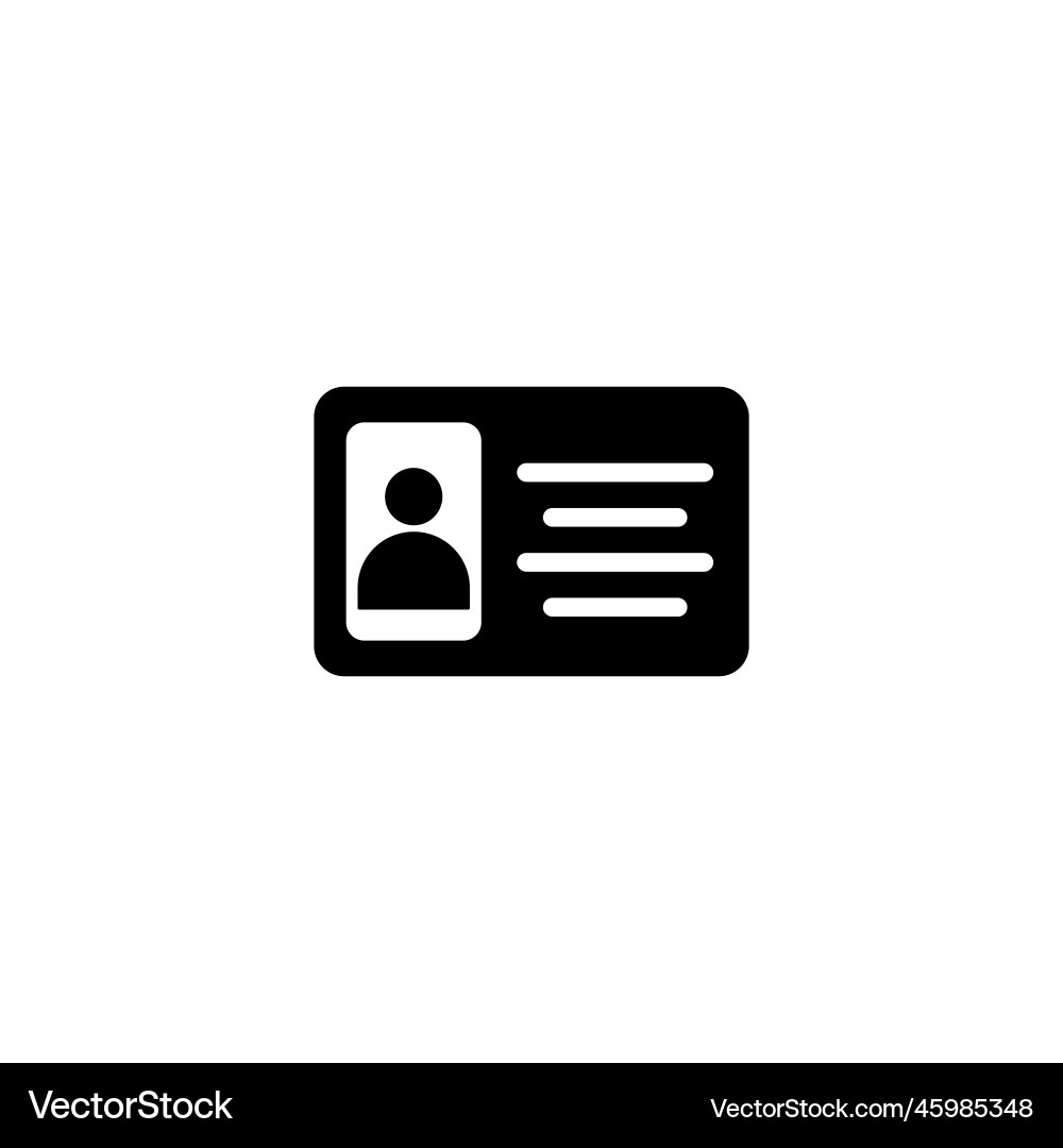Employee card design membership icon Royalty Free Vector