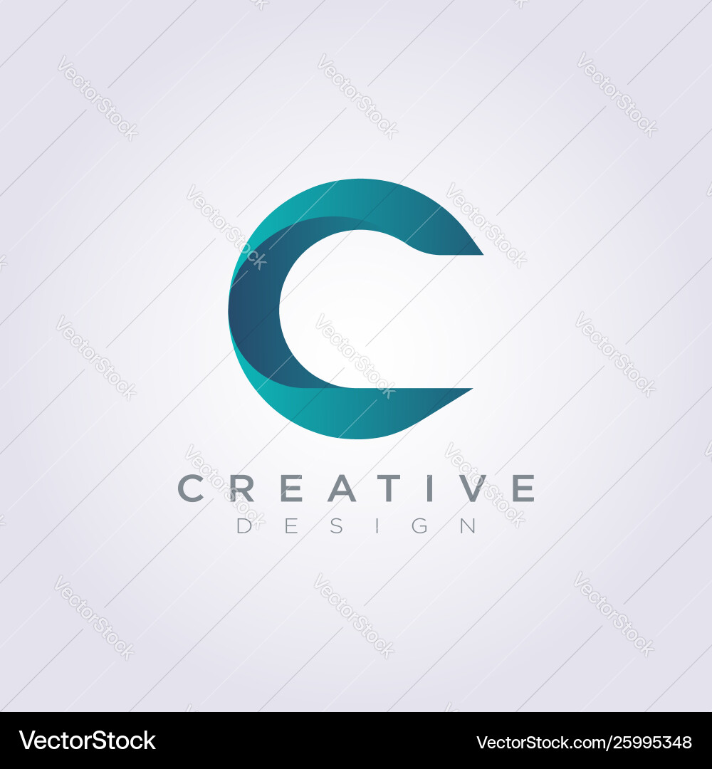 Letter c design clipart symbol logo template Vector Image