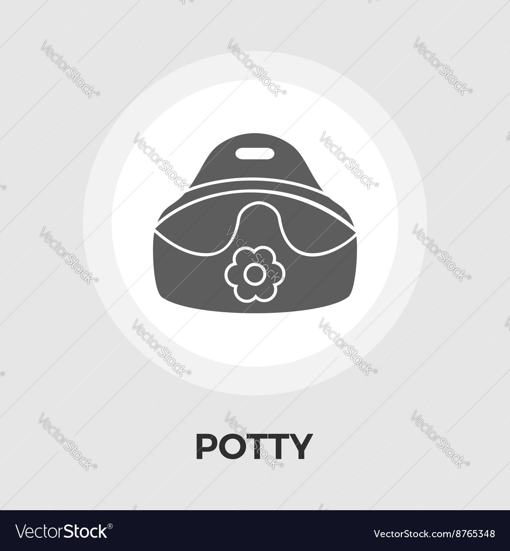 Potty flat icon Royalty Free Vector Image - VectorStock