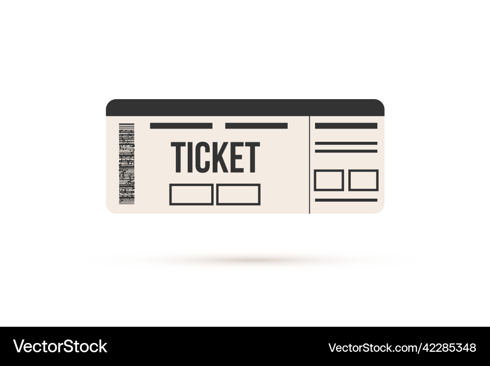 Travel ticket icon isolated on white background Vector Image