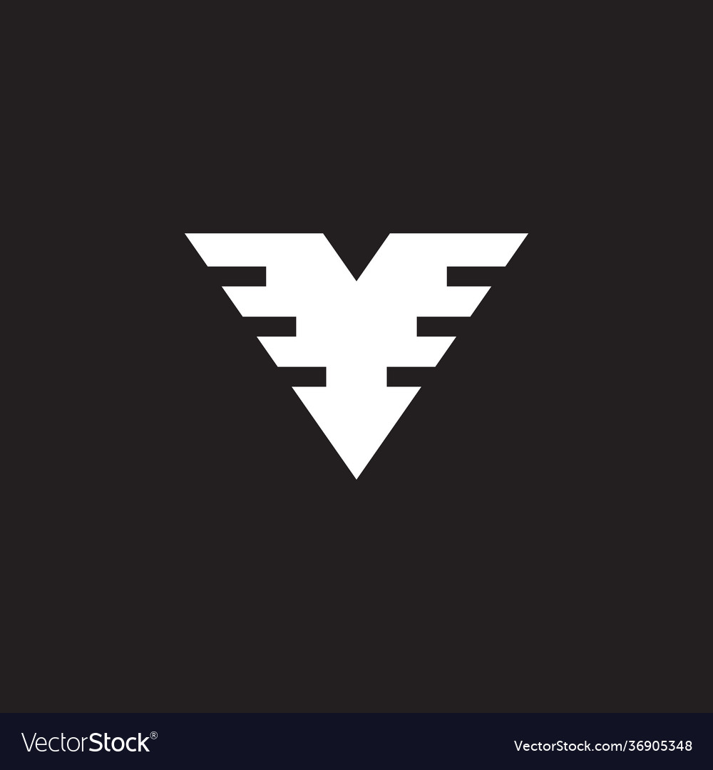 Triangle eagle logo design template Royalty Free Vector