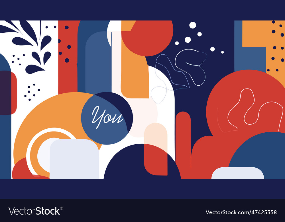 Abstract flat composition Royalty Free Vector Image