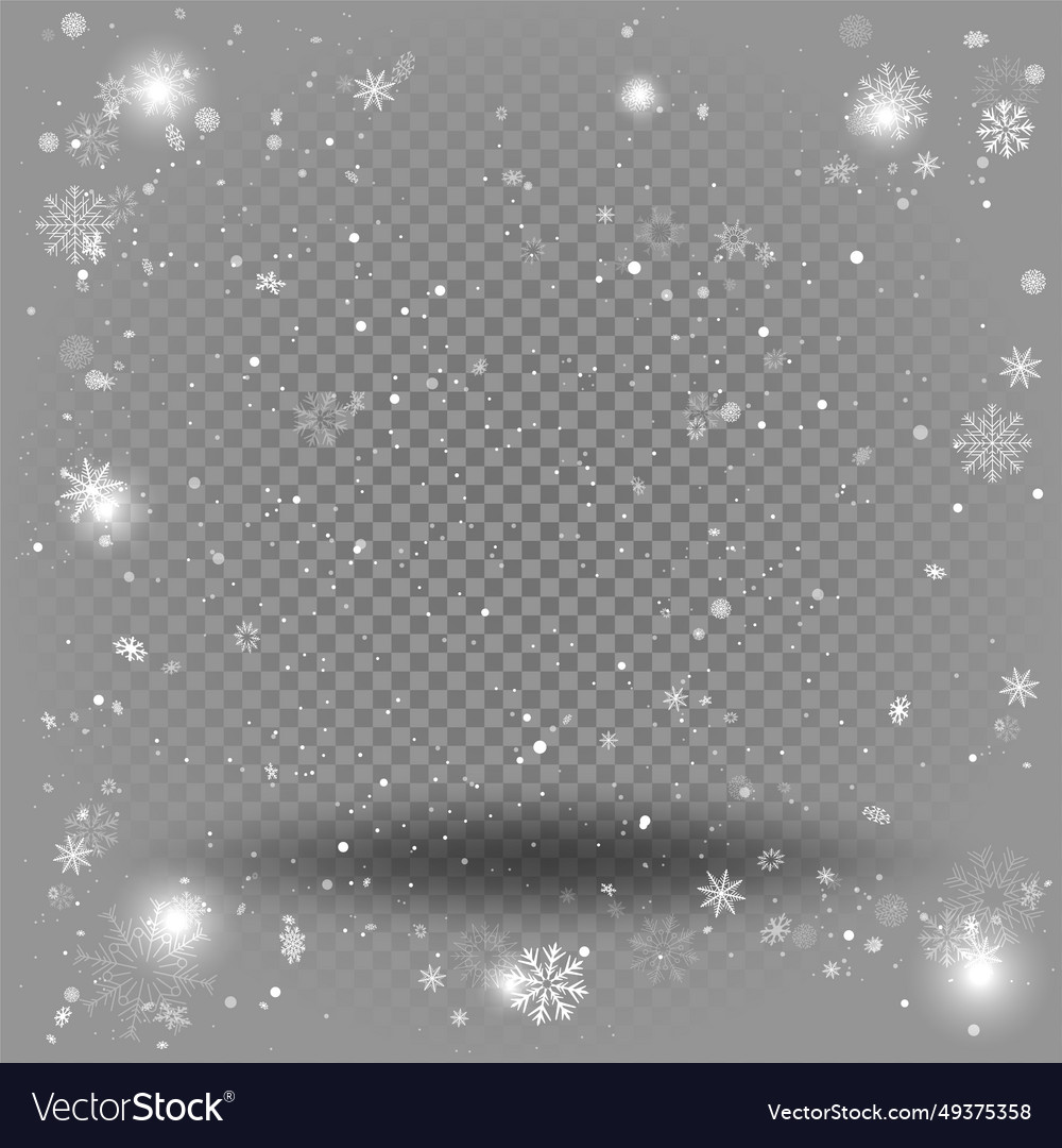 Christmas winter snow template with bottom shadow Vector Image Christmas winter snow template with bottom shadow Vector Image