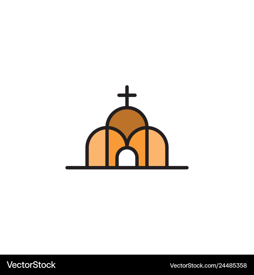 Church icon design element logo sign Royalty Free Vector