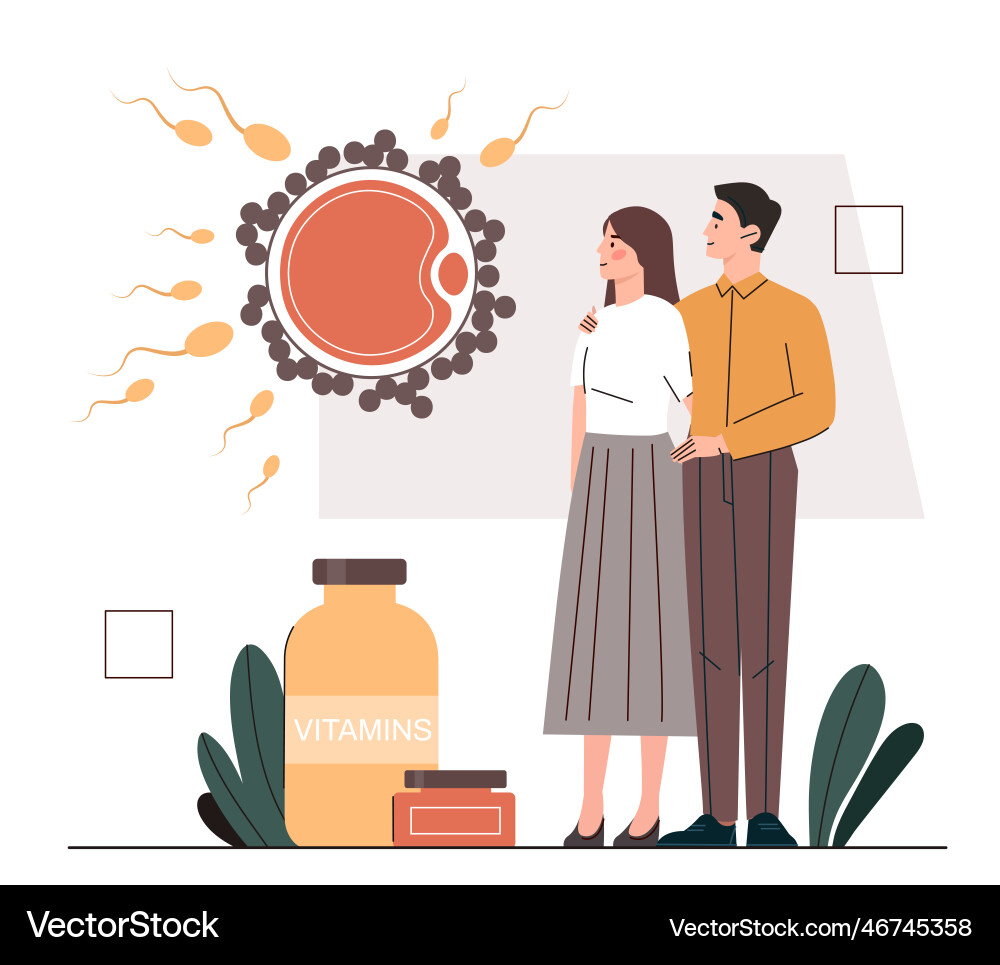 Concept of fertilization Royalty Free Vector Image