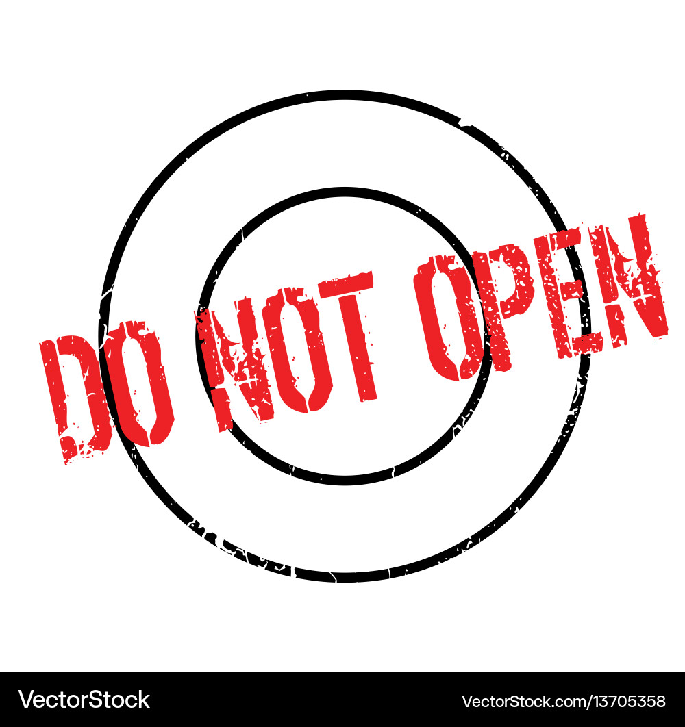 Do not open rubber stamp Royalty Free Vector Image