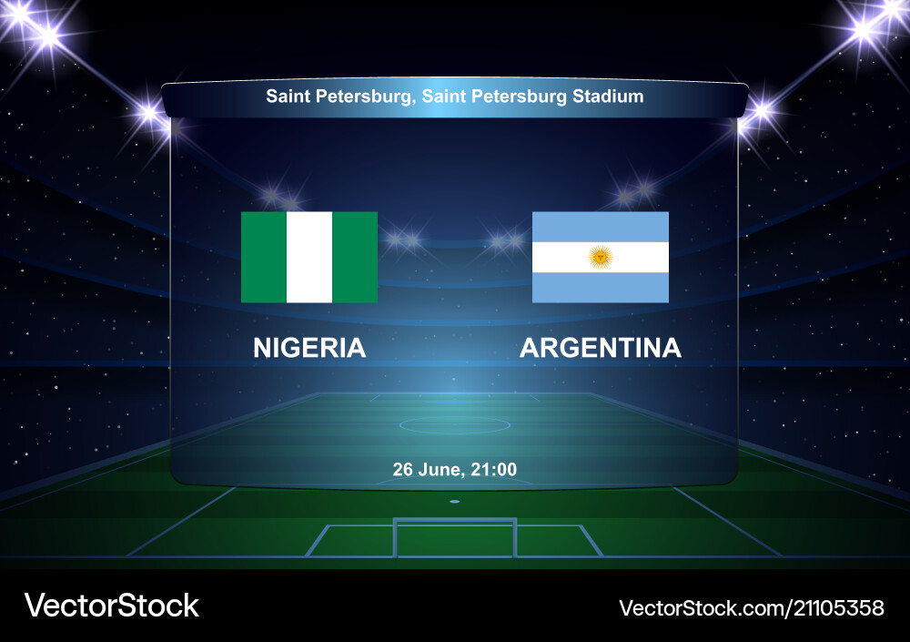 Football scoreboard Royalty Free Vector Image - VectorStock