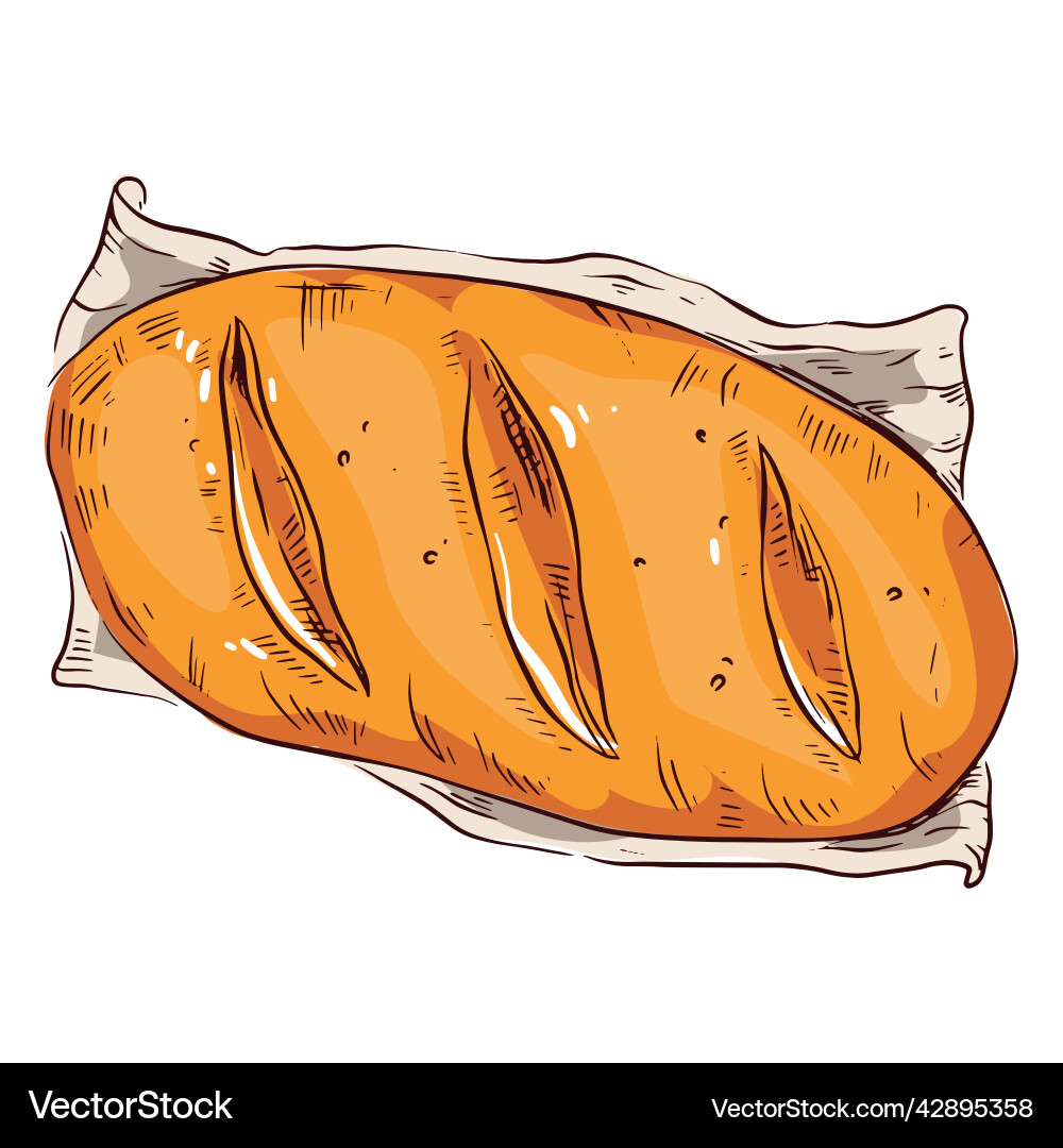 Loaf of bread high quality Royalty Free Vector Image