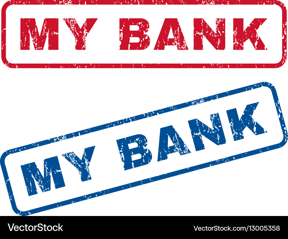 My bank rubber stamps Royalty Free Vector Image