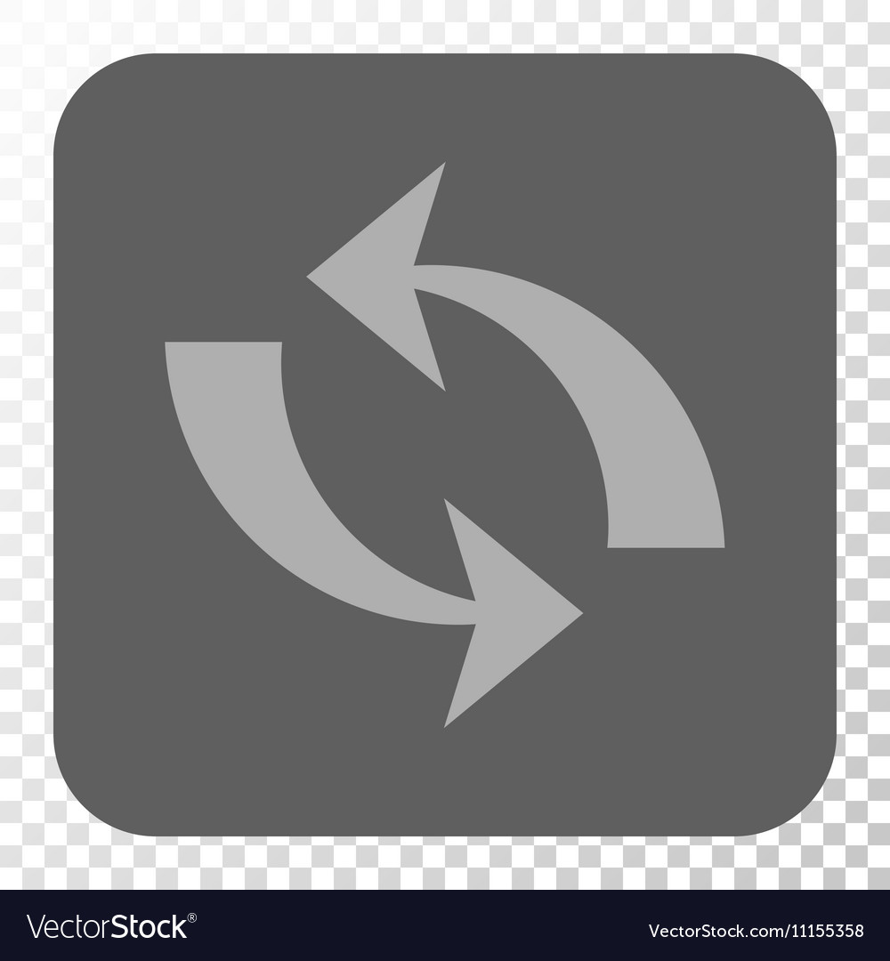 Refresh rounded square button Royalty Free Vector Image