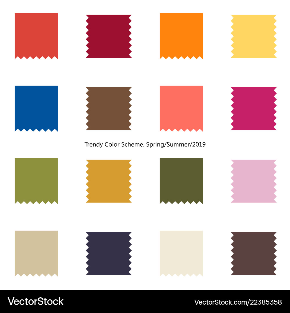 Trendy color scheme by plain patches Royalty Free Vector