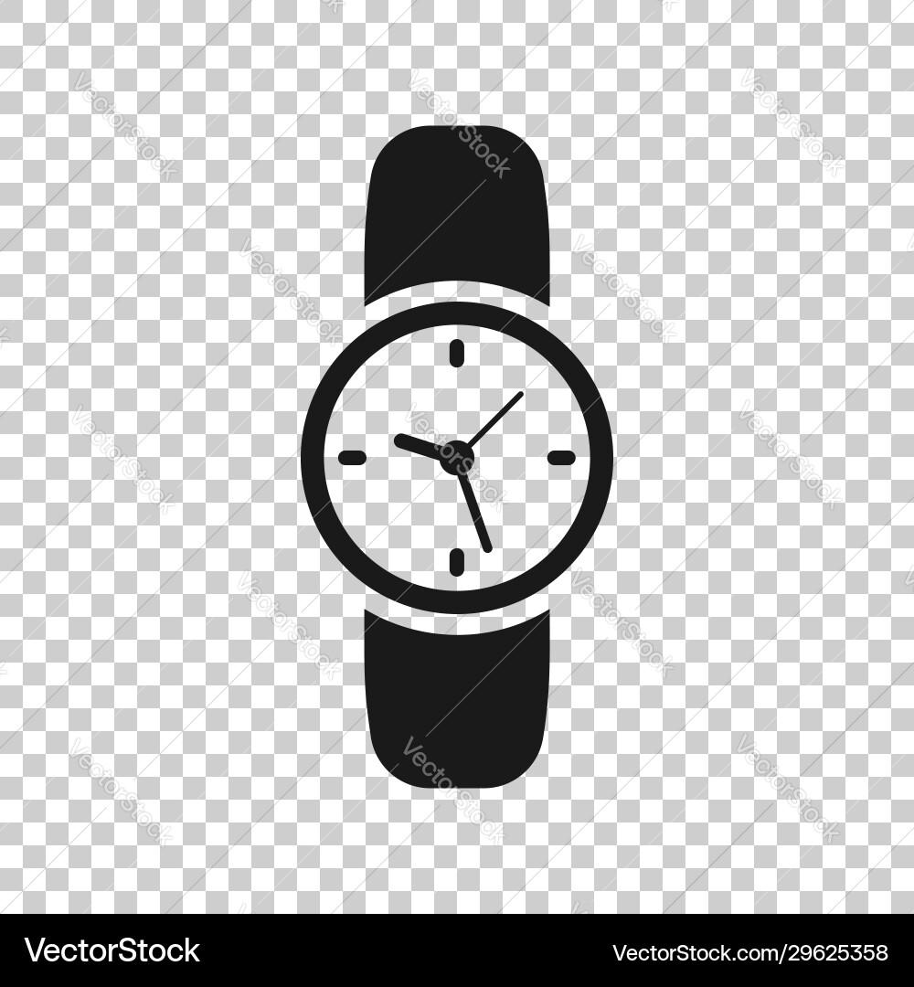 Wrist watch icon in flat style hand clock Vector Image