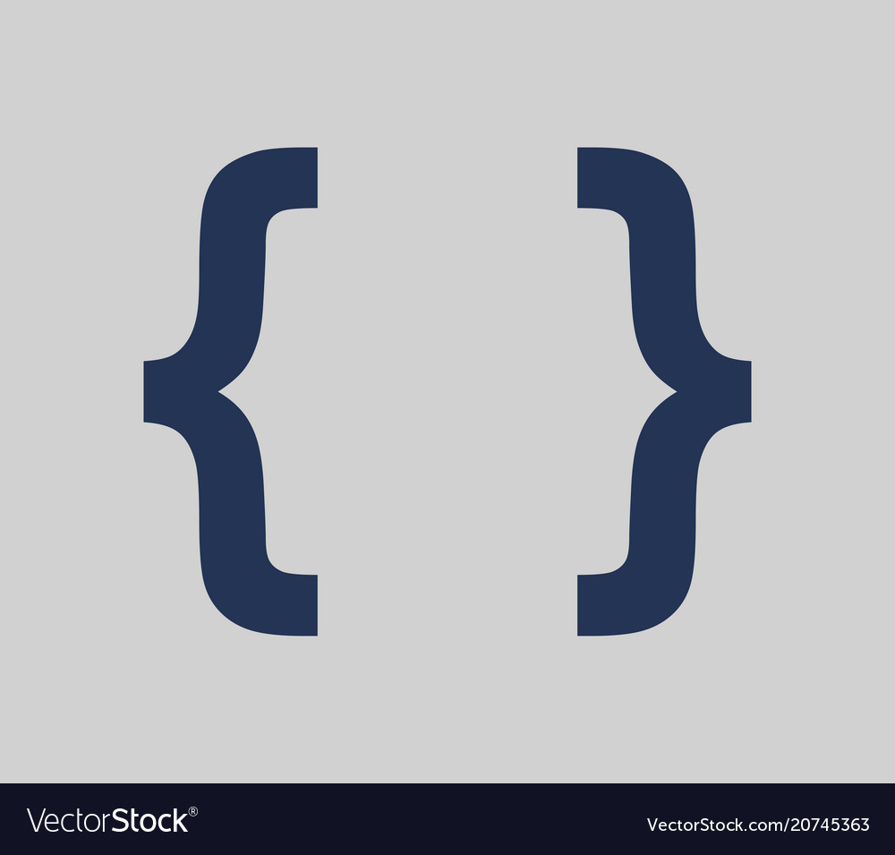 Brackets icon Royalty Free Vector Image - VectorStock