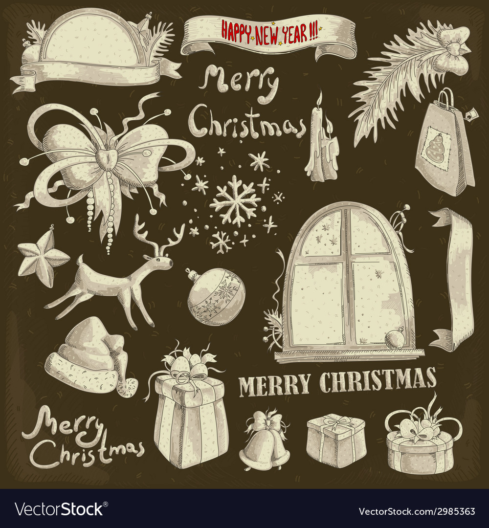 Christmas design elements Royalty Free Vector Image